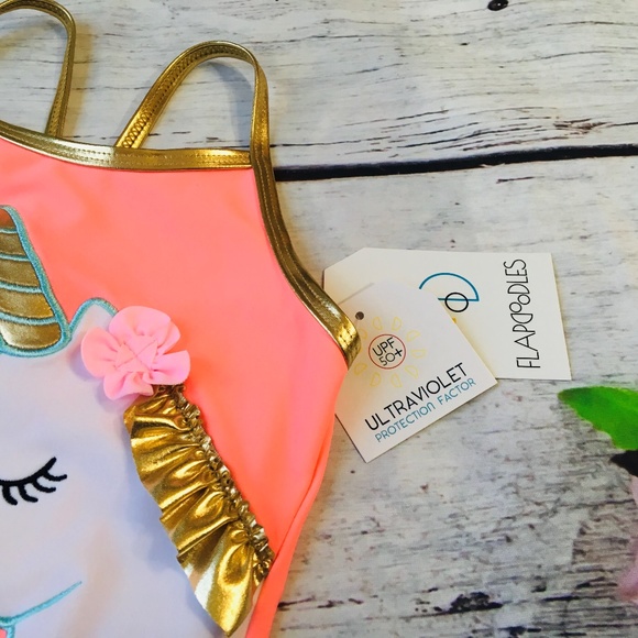 Flapdoodles | Swim | Unicorn Swimsuit Bathing Suit Toddler Girls Upf5 ...